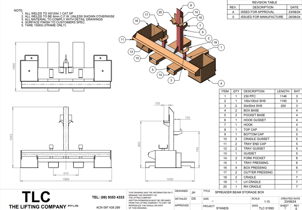 930e wheel motor lug transport frame