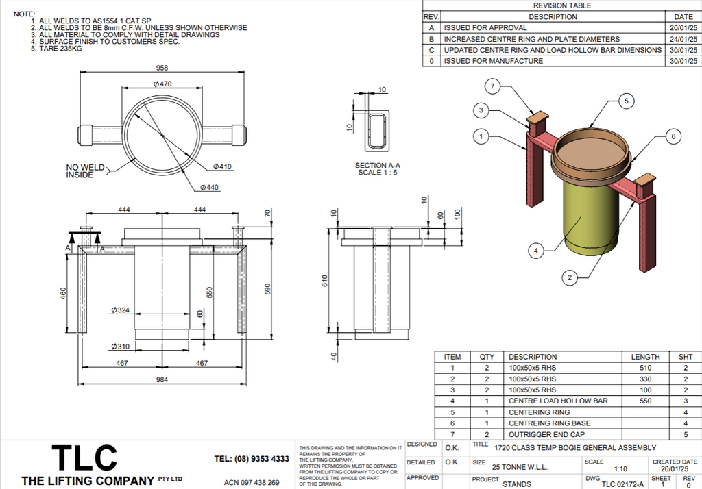 25t bogie stand