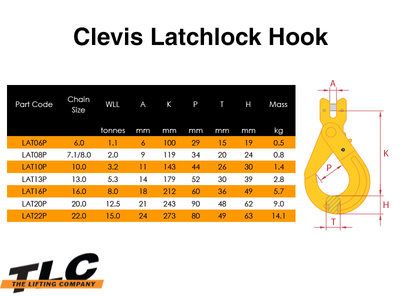 Latchlok hook (pinlok – self-locking) - the lifting company